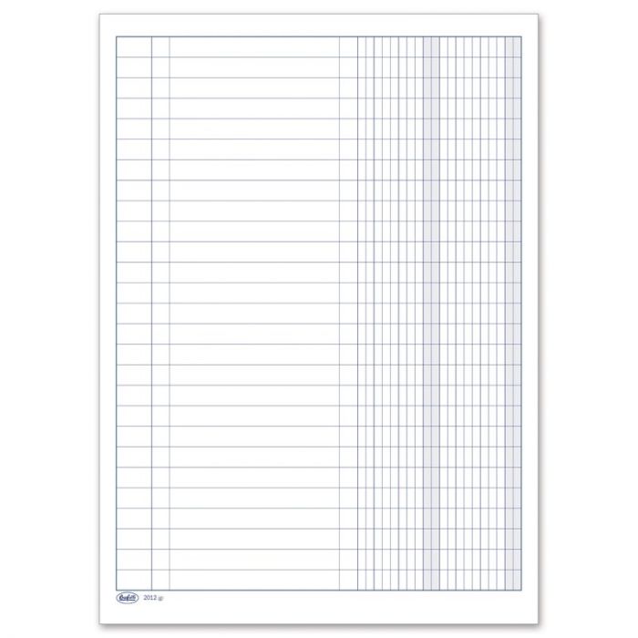 Registro 2 colonne con tracciato su pagina singola - 96 pagine - 29,7x21 cm