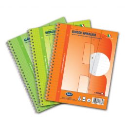 Blocco notes - A5 - 4M - Quadretto elementari e medie - spirale - 40 ...