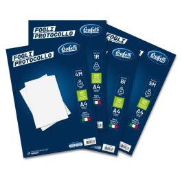 Fogli protocollo - A4 - 60 g - 200 fogli - Rigatura 1R - Righe